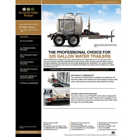 525 Gallon Professional Water Trailer